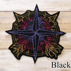 Bohemian Summer Compass and Arrows Iron on Embroidery Patch Mtcoffinz ...