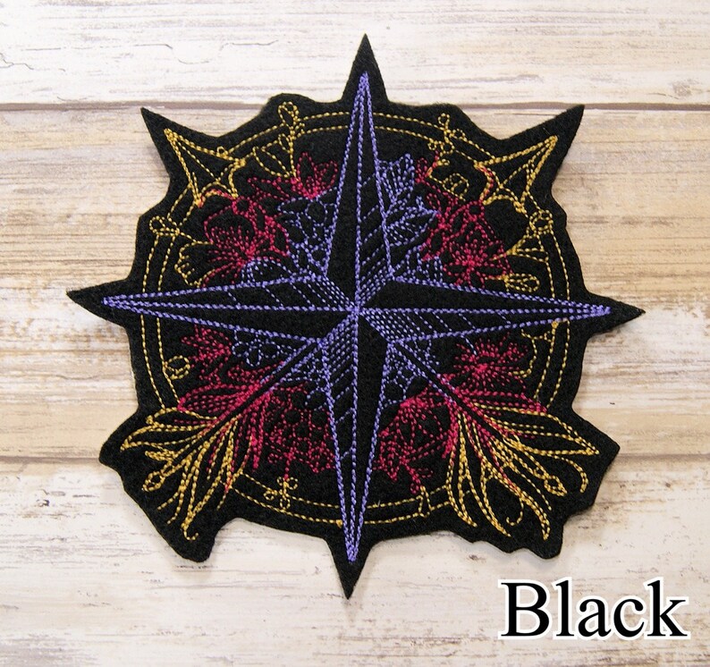 Bohemian Summer Compass and Arrows Iron On Embroidery Patch | Etsy