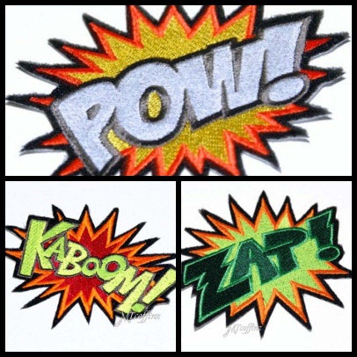 Super Hero Pack 6 Comic Book Words Iron on Embroidery Patches - Etsy