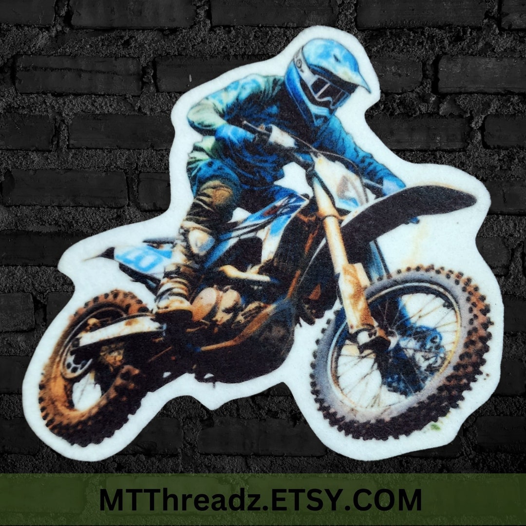 Motocross Racer Patch Dirtbike Iron on Patch Motorcycle Trail Bikes ...