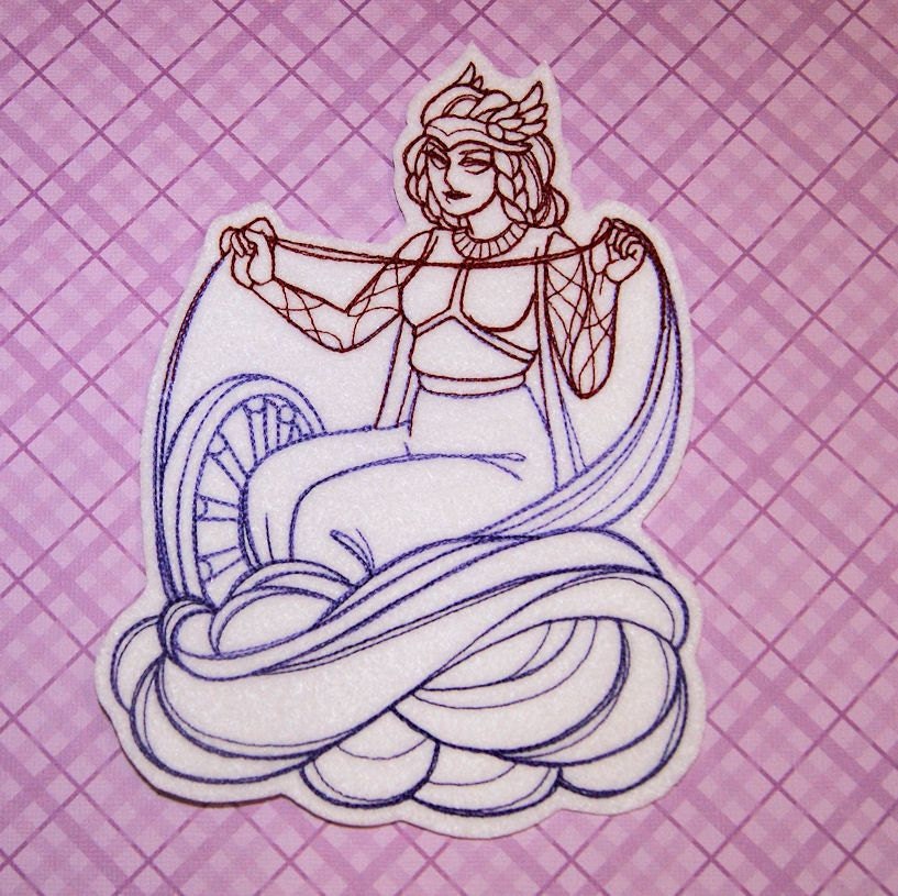 Frigg Norse Goddess Iron on Embroidery Patch Mtcoffinz - - Choose Size ...