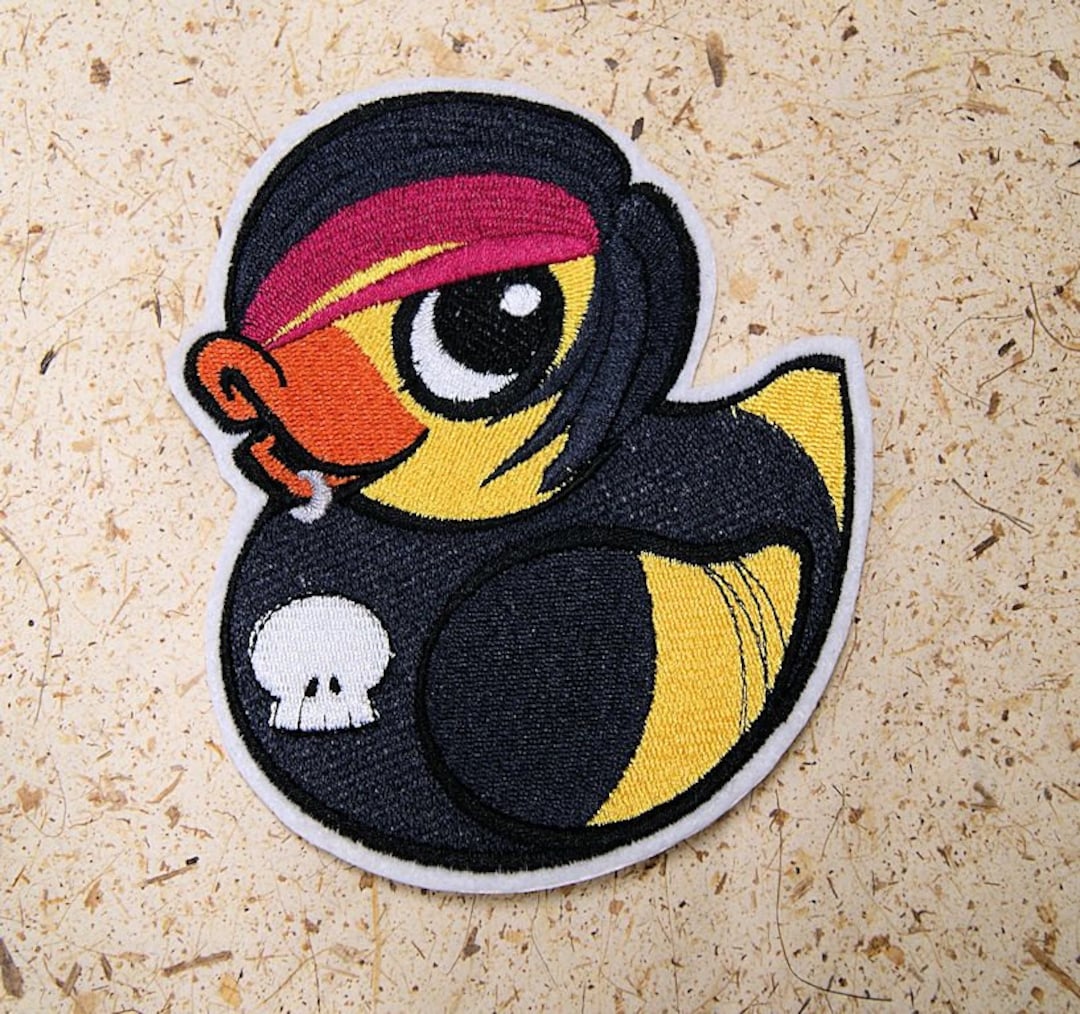 Retro Emo Kid Rubber Duckie Iron on Embroidery Patch Mtcoffinz ...