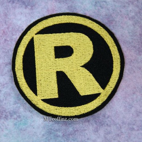 Modern Robin Logo Sidekick Iron on Embroidery Patch Mtcoffinz - Etsy