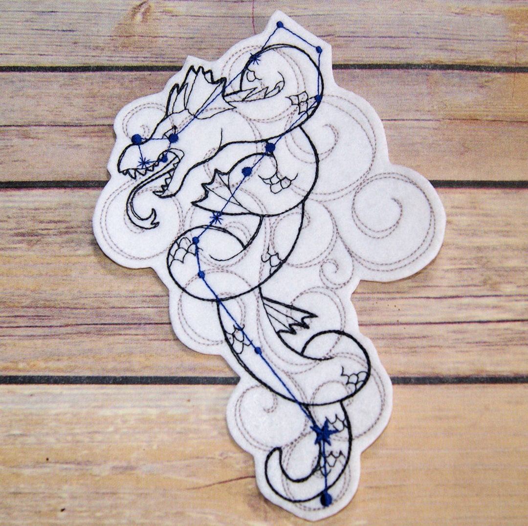Draco - Stellar Constellation - Iron on Embroidery Patch Mtcoffinz ...
