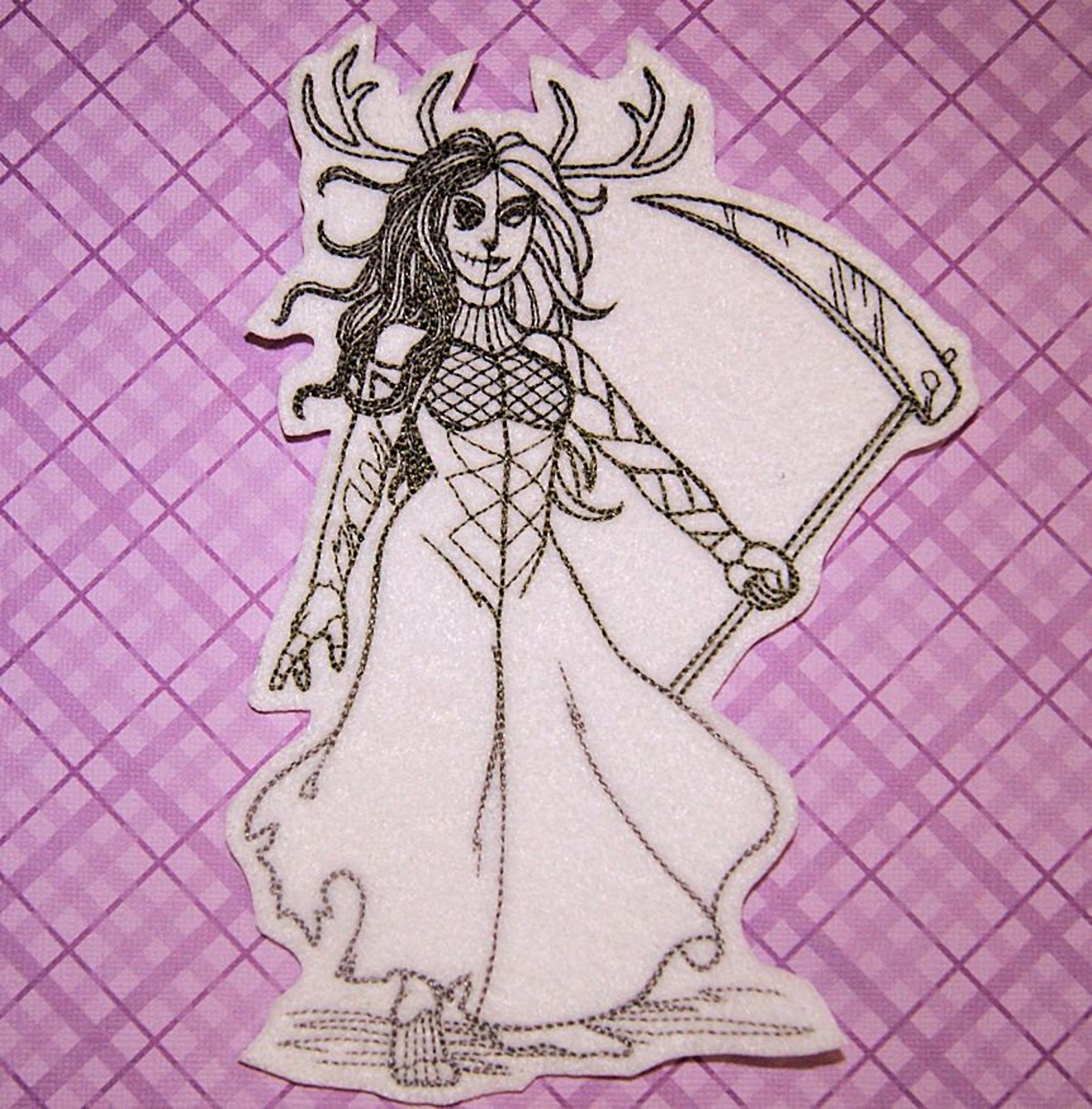 Hel Norse Goddess Iron on Embroidery Patch Mtcoffinz - Etsy