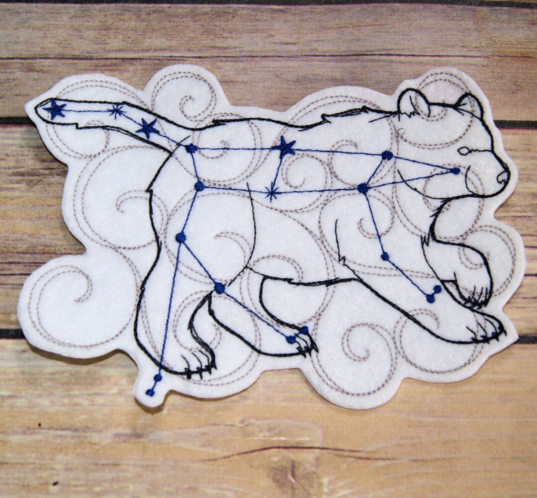Ursa Major - Stellar Constellation - Iron on Embroidery Patch Mtcoffinz ...