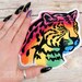 Neon 80's Rainbow Leopard Iron on Embroidery Patch Mtcoffinz - Choose ...
