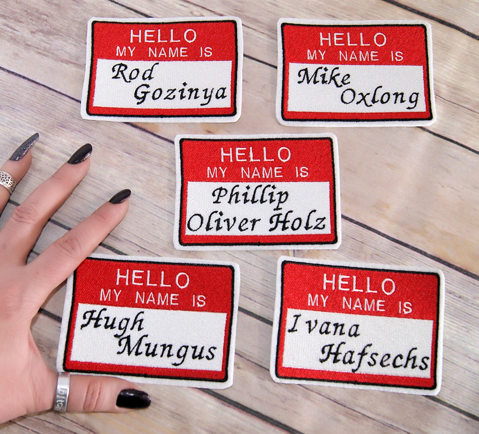 Hello My Name is Politically Incorrect Name Badge Iron On | Etsy