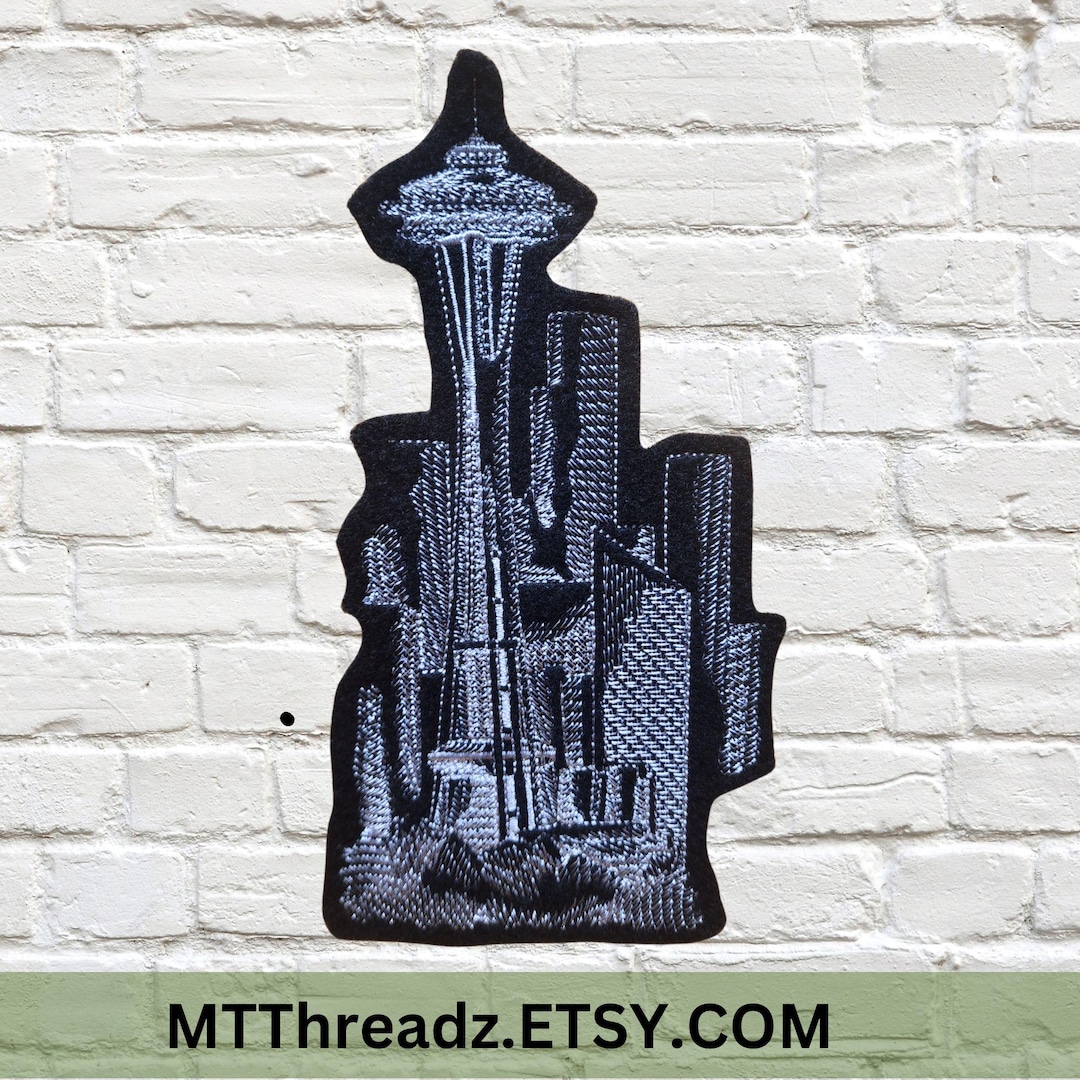 Space Needle Patch Seattle Skyline Patch Seattle Pride Patch Iron on ...
