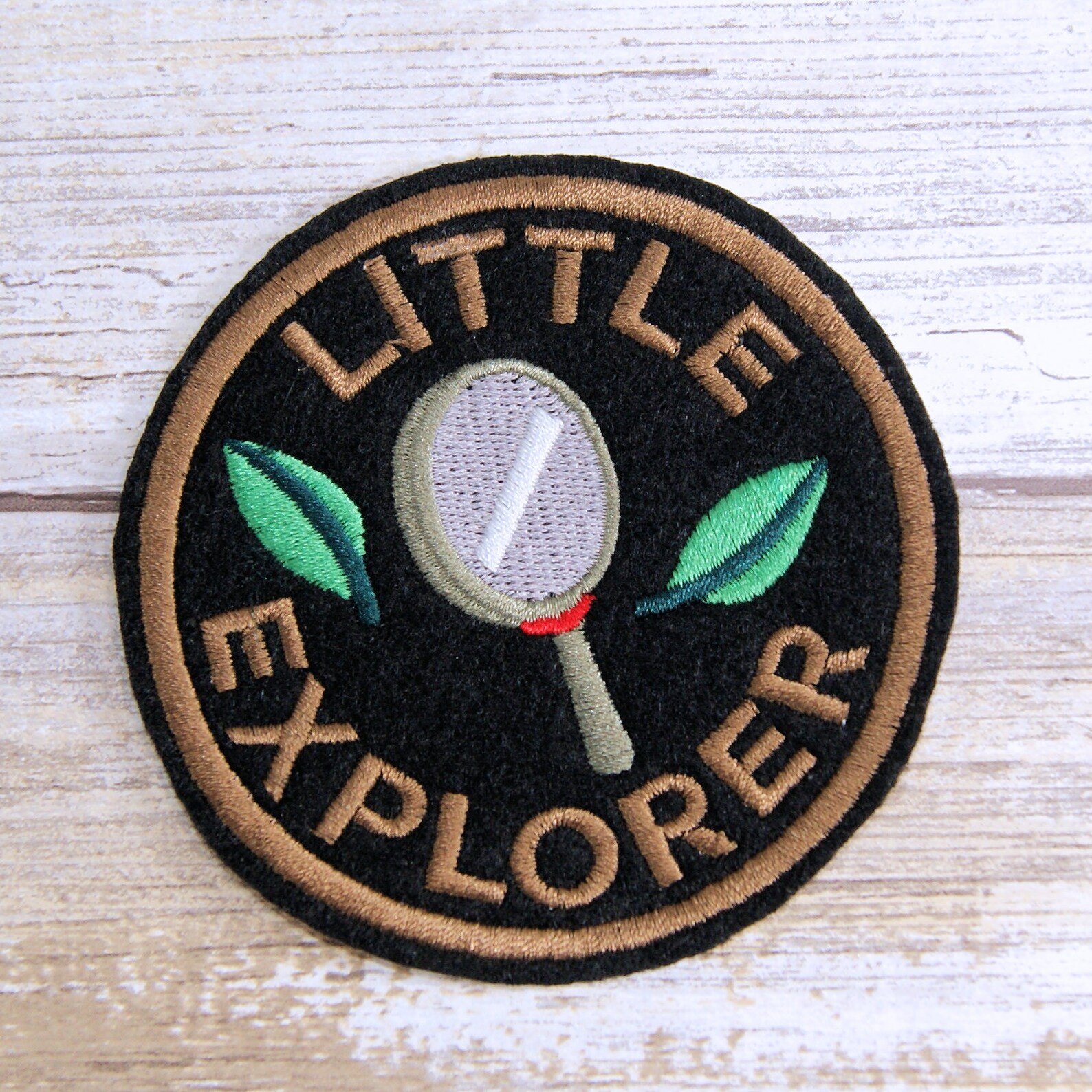 Little Explorer Round Merit Badge Iron on Embroidery Patch Mtcoffinz ...