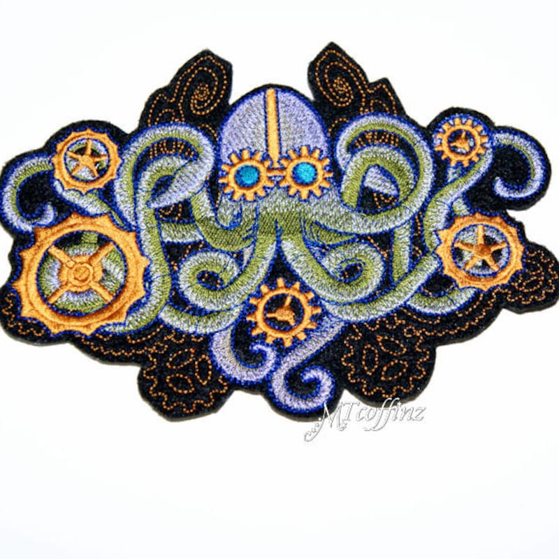 Mechanical Gears Patch - Etsy