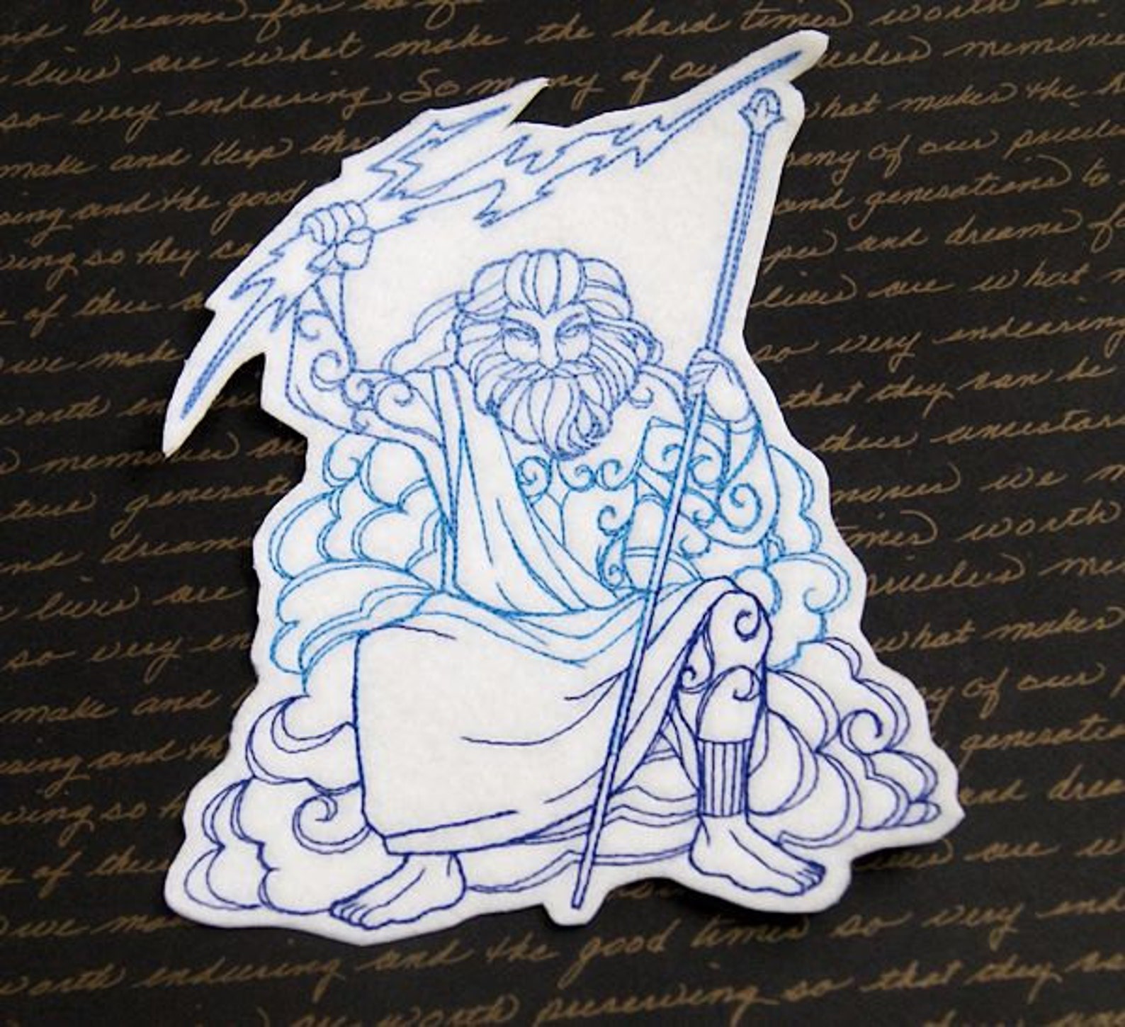 Zeus Greek God Iron on Embroidery Patch Mtcoffinz Choose | Etsy
