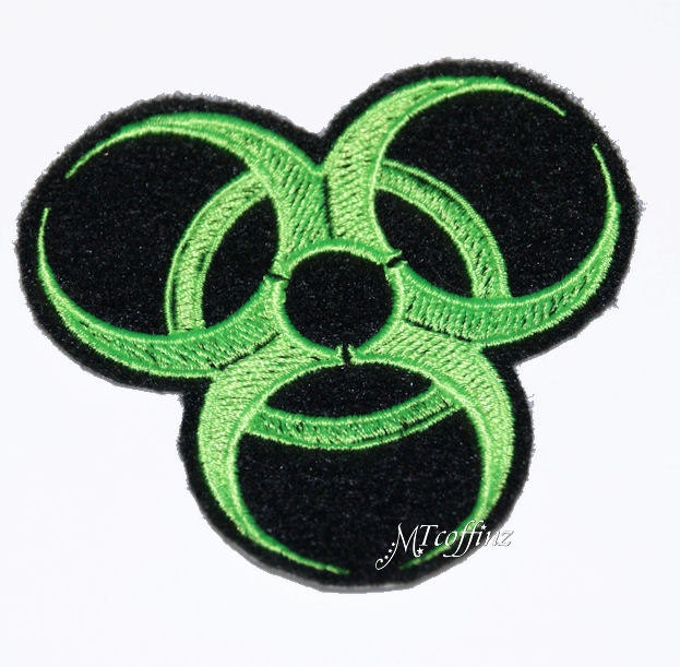 Classic Biohazard Symbol Custom Color Iron on Embroidery Patch | Etsy