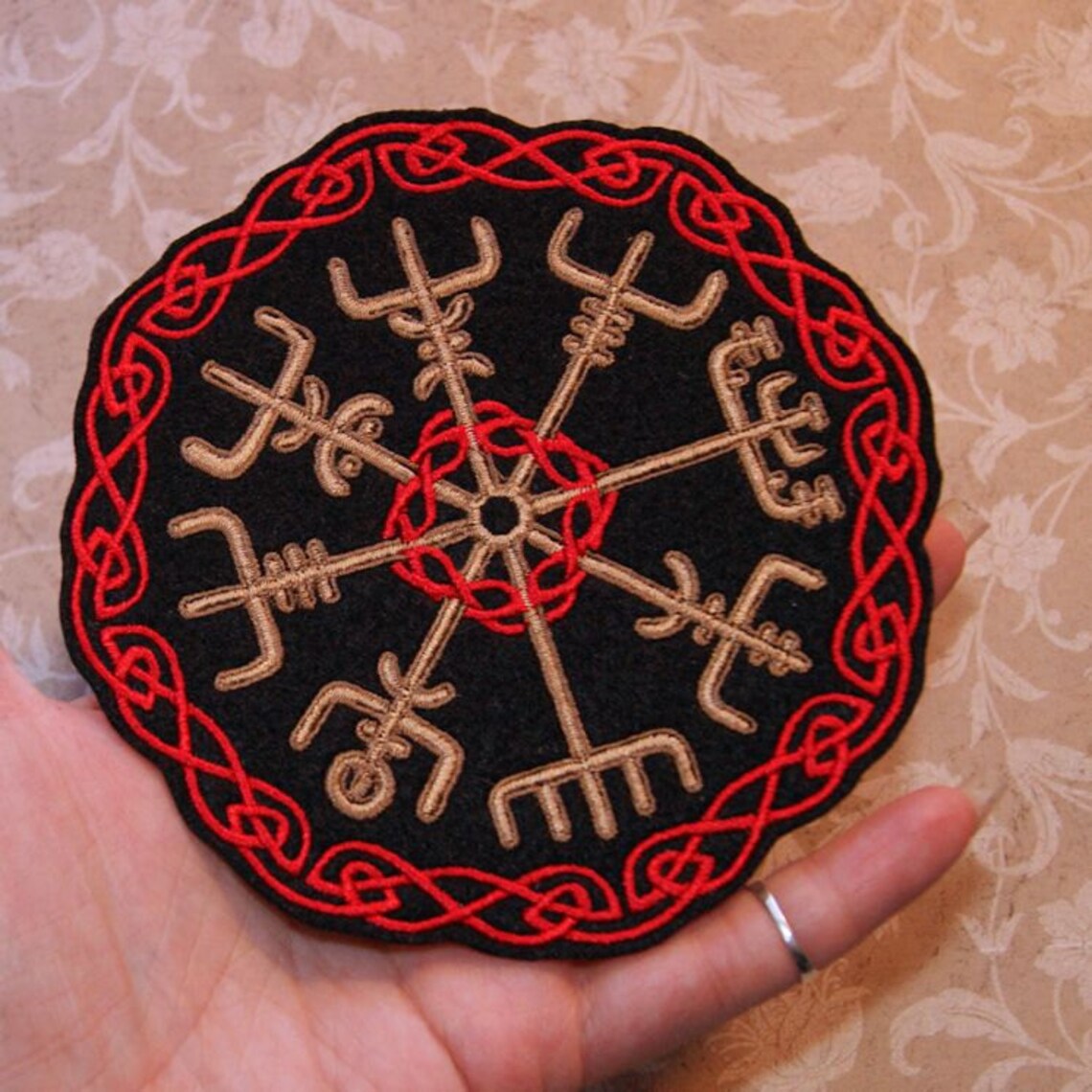 Vegvisir Viking Compass Iron on Embroidery Patch Mtcoffinz - Etsy