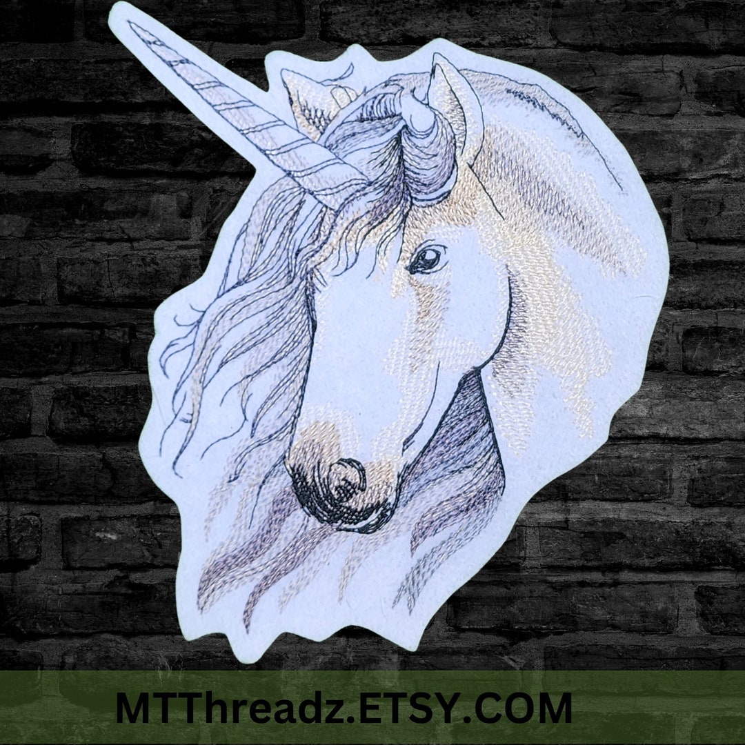 Unicorn Patch Majestic Fantasy Unicorn Embroidered Patch Magical ...