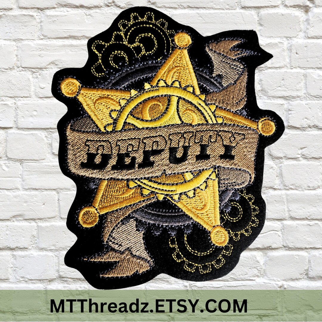 Deputy Sheriff Patch Wild West Deputy Badge Steampunk Badge Patch Iron ...