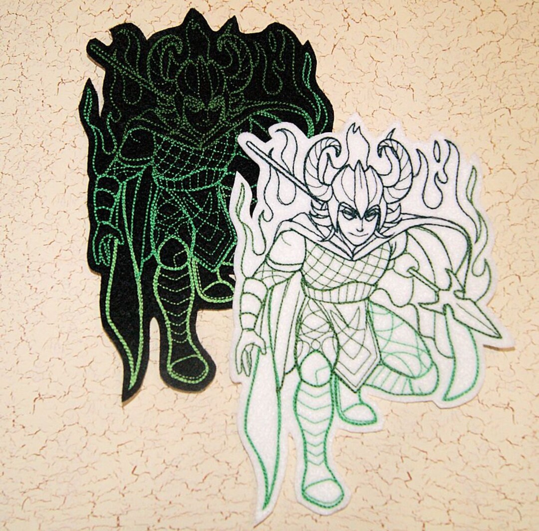 Loki Norse Goddess Iron on Embroidery Patch Mtcoffinz - - Choose Size ...