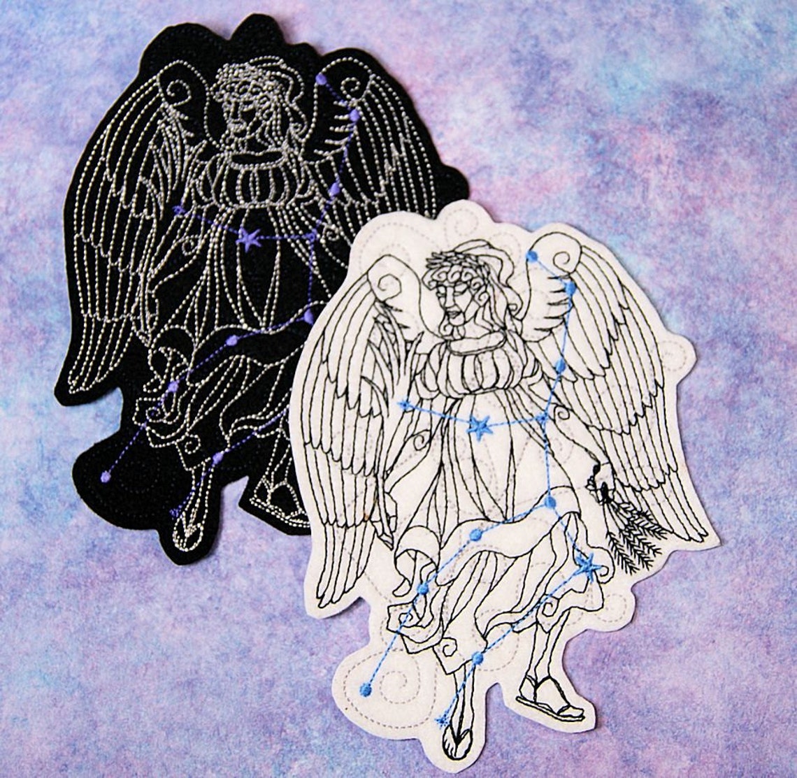 Virgo the Maiden Constellation Iron on Embroidery Patch | Etsy