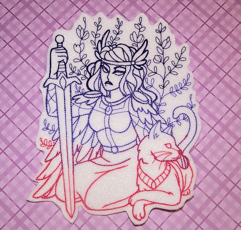 Freya Norse Goddess Iron on Embroidery Patch Mtcoffinz - - Choose Size ...