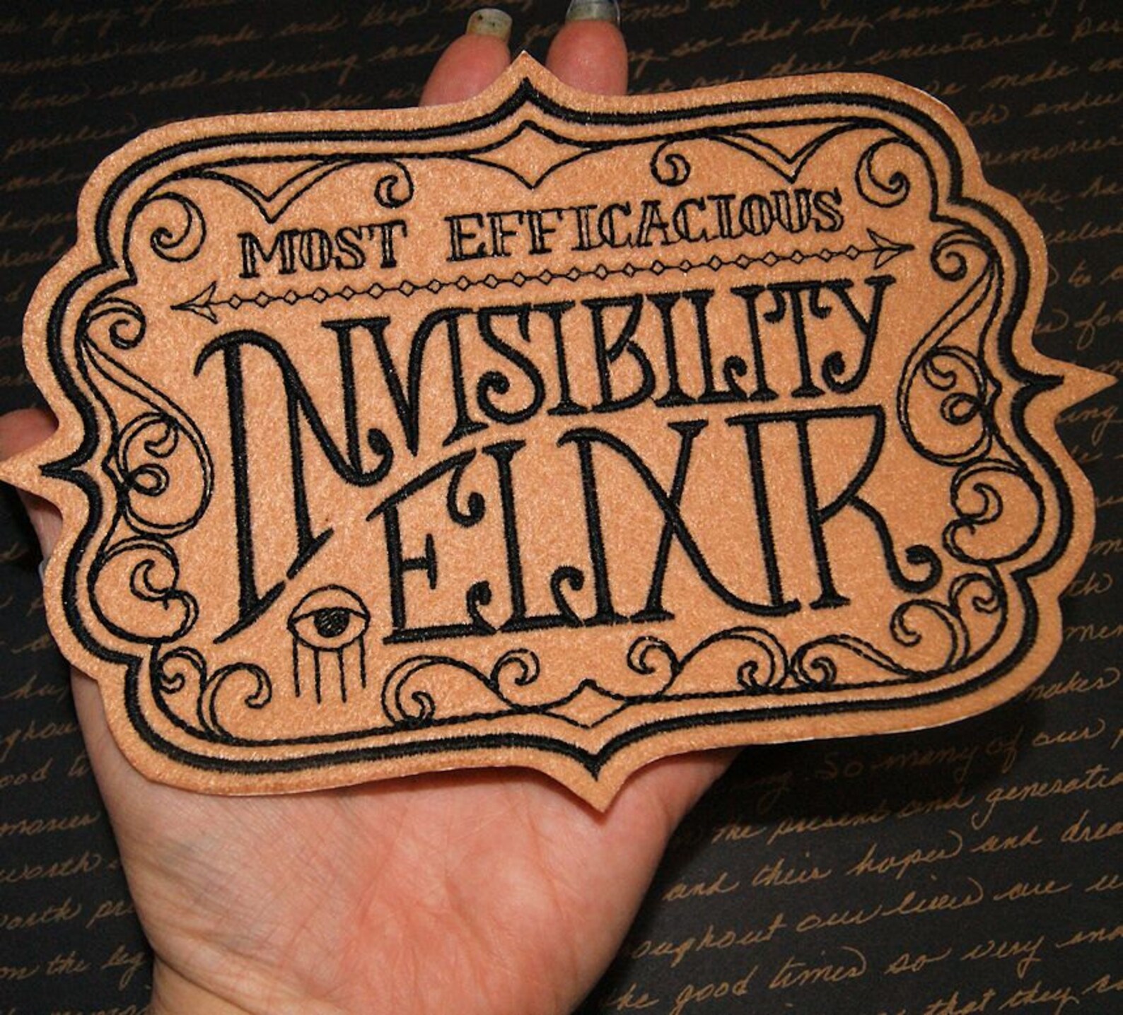Invisibility Elixir Apothecary Potion - Iron on Embroidery Patch Mtcoffinz - - Choose Size - Etsy