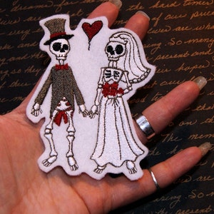 Corpse Bride Groom Skeleton Wedding Iron on Embroidery Patch Mtcoffinz ...