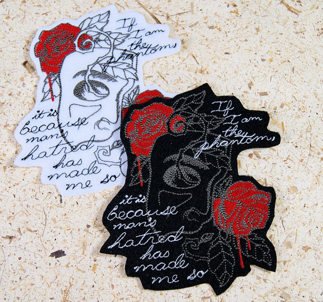 Phantom of the Opera - Dark Fairy Tales Iron on Embroidery Patch ...