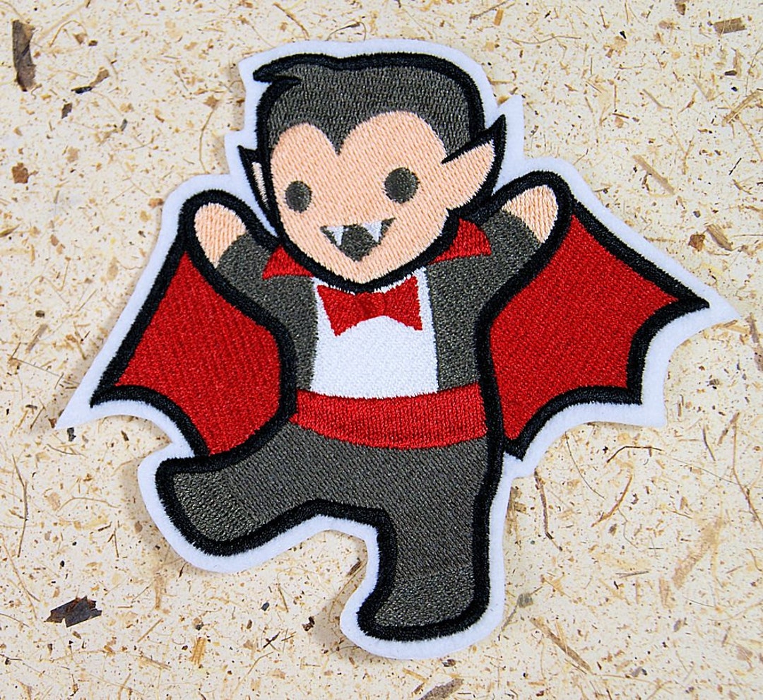 Vampire Patch Dracula Monster Too Cute Cartoon Monster Iron on ...