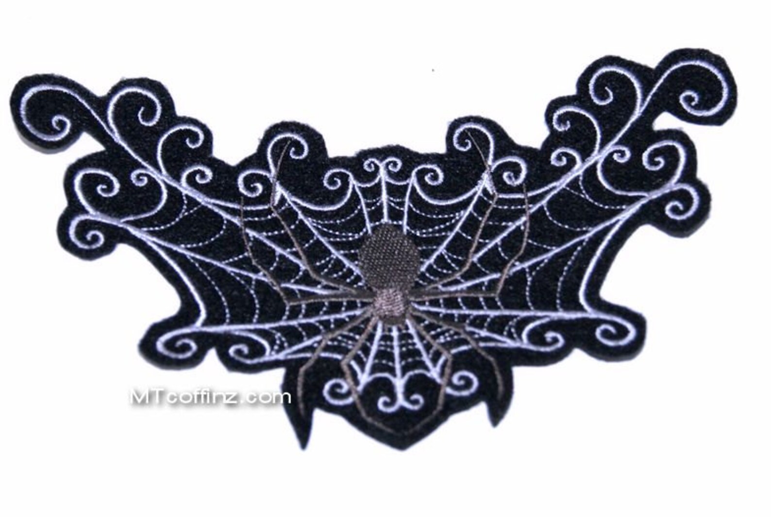 Gothic Spider Web Custom Color Iron on Embroidery Patch - Etsy