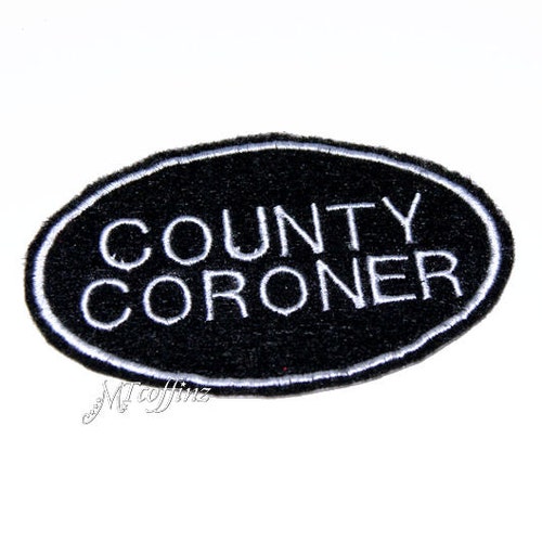 White County Coroner Euro Style Name Badge Iron on Embroidery - Etsy