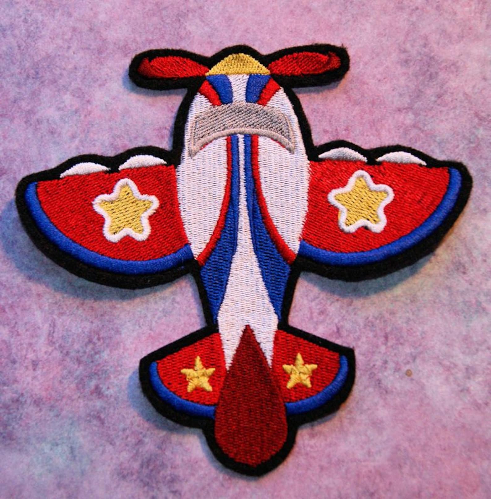 Toy Airplane Cartoon Iron on Embroidery Patch Mtcoffinz - Etsy