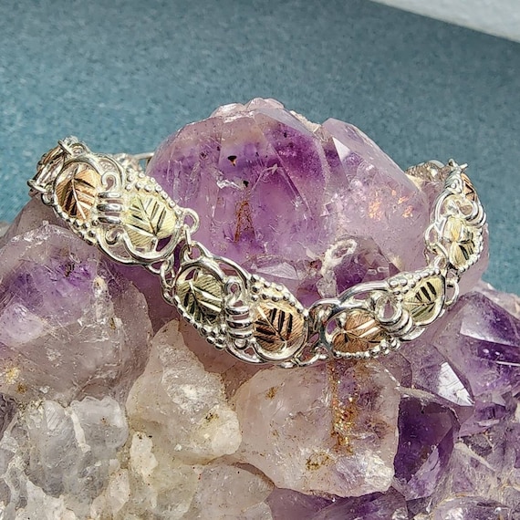 10K Black Hills Gold Grapes and Leaves Bracelet (st -… - Gem