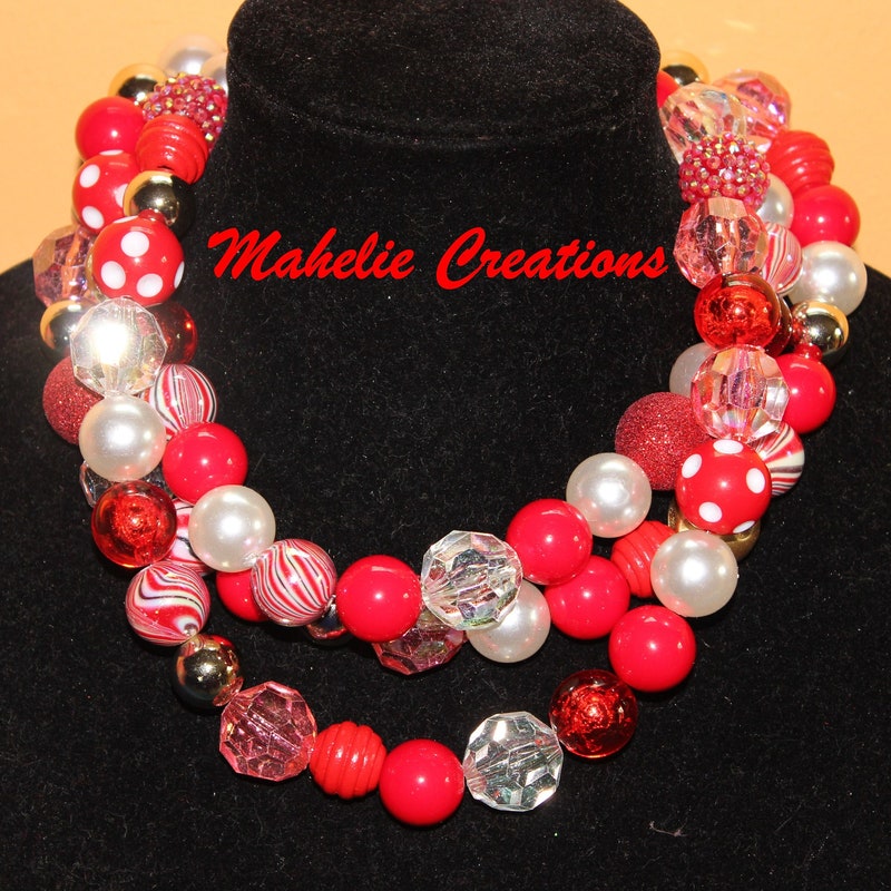 Bold Red Necklace - Etsy