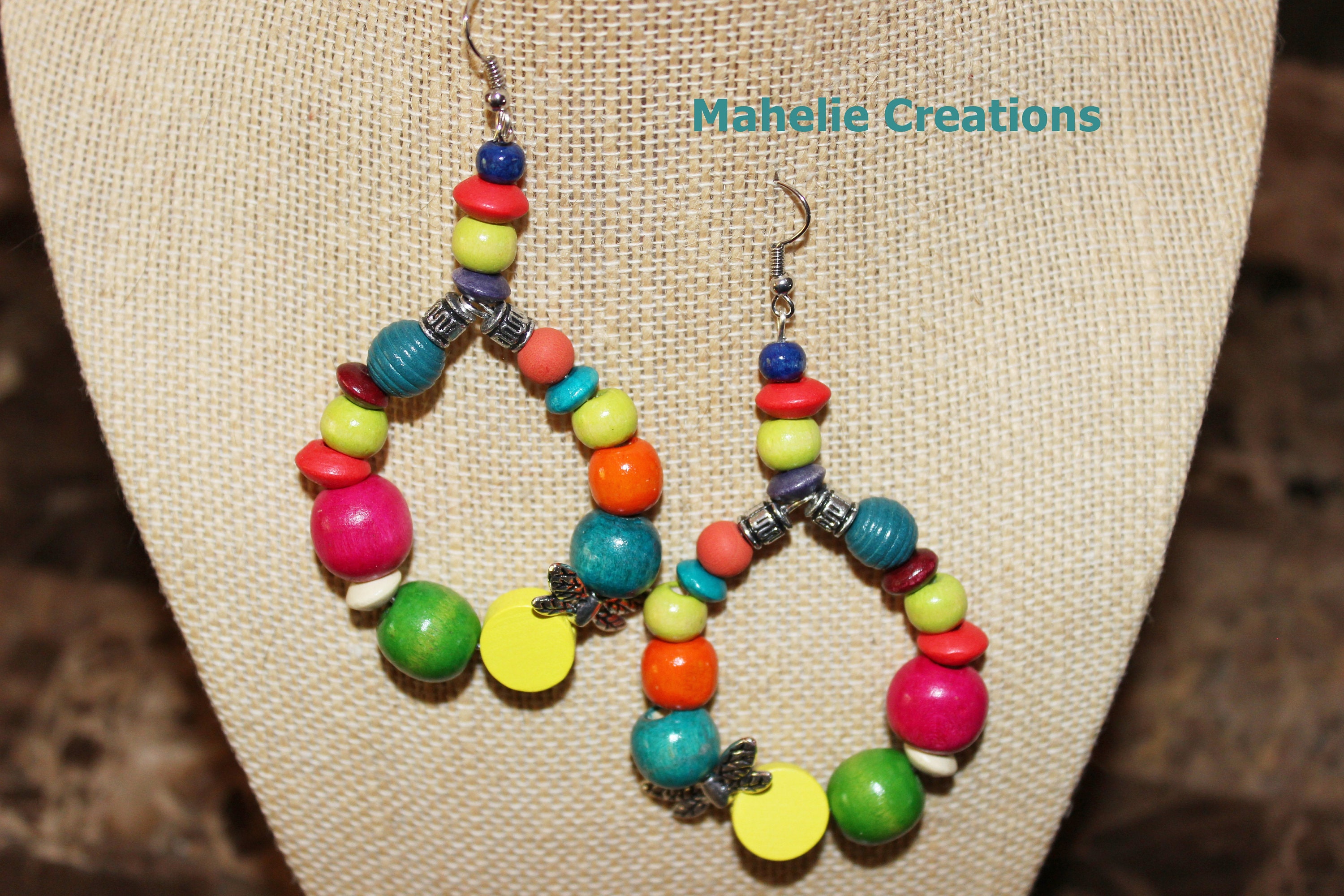 Whimsical Earrings Colorful Fun Earrings Statement Beaded - Etsy UK