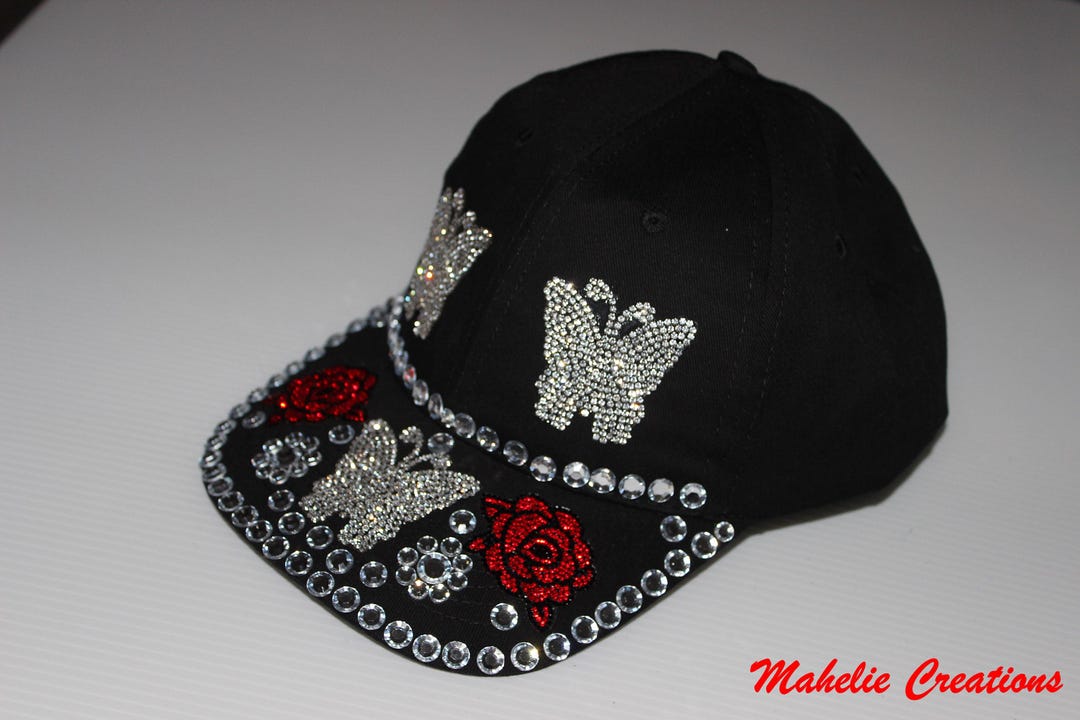 Womens Baseball Hat, Rhinestone Hats, Gifts, Womens Hats, Bling ...