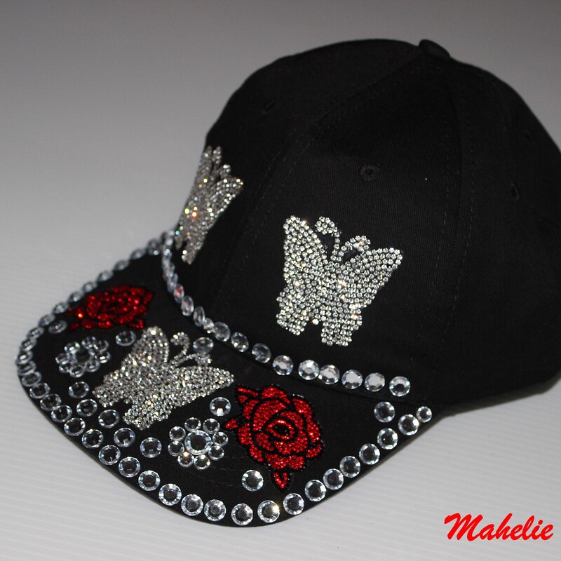 Rhinestone Baseball Hat - Etsy