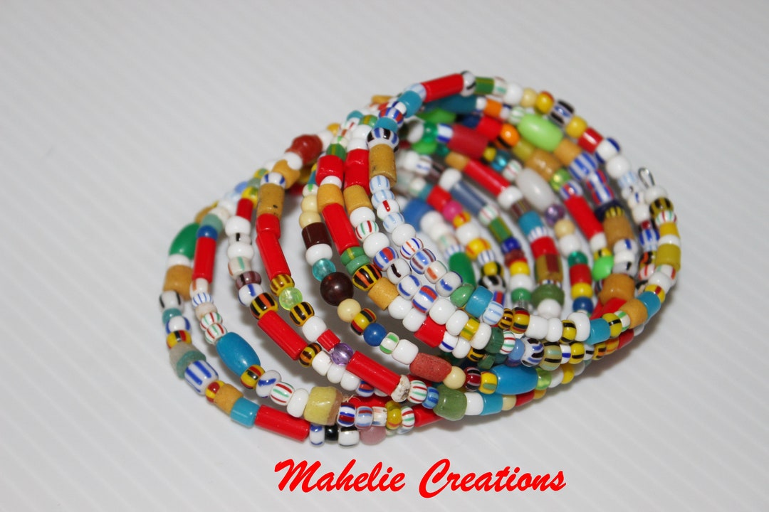 Handmade Colorful Multicolor Beaded Bracelet, African Beads Bracelet ...