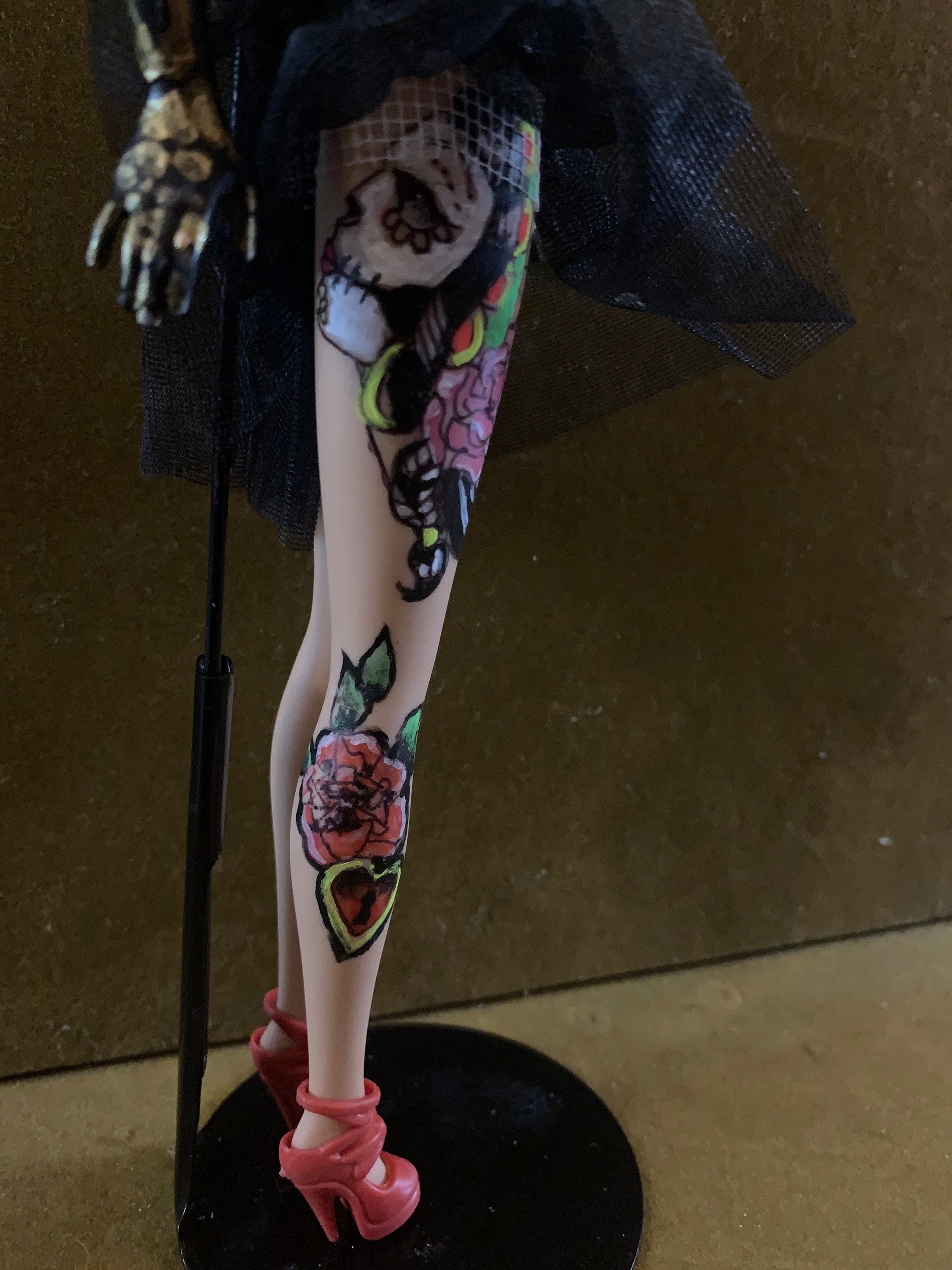 Barbie Sugar Skull Queen Tattoo Doll - Etsy