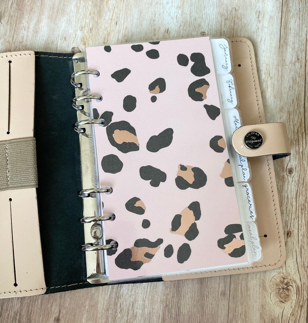 Pink Leopard Planner Dashboard, Planner Inserts, Animal Print Dashboard ...
