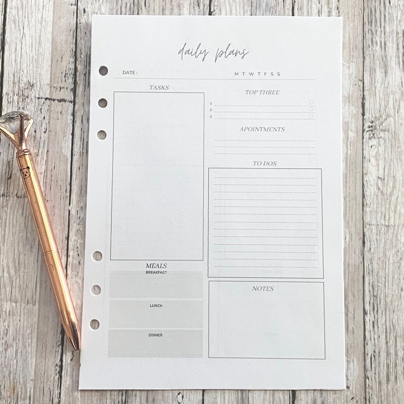 Daily Planner A5 - Etsy