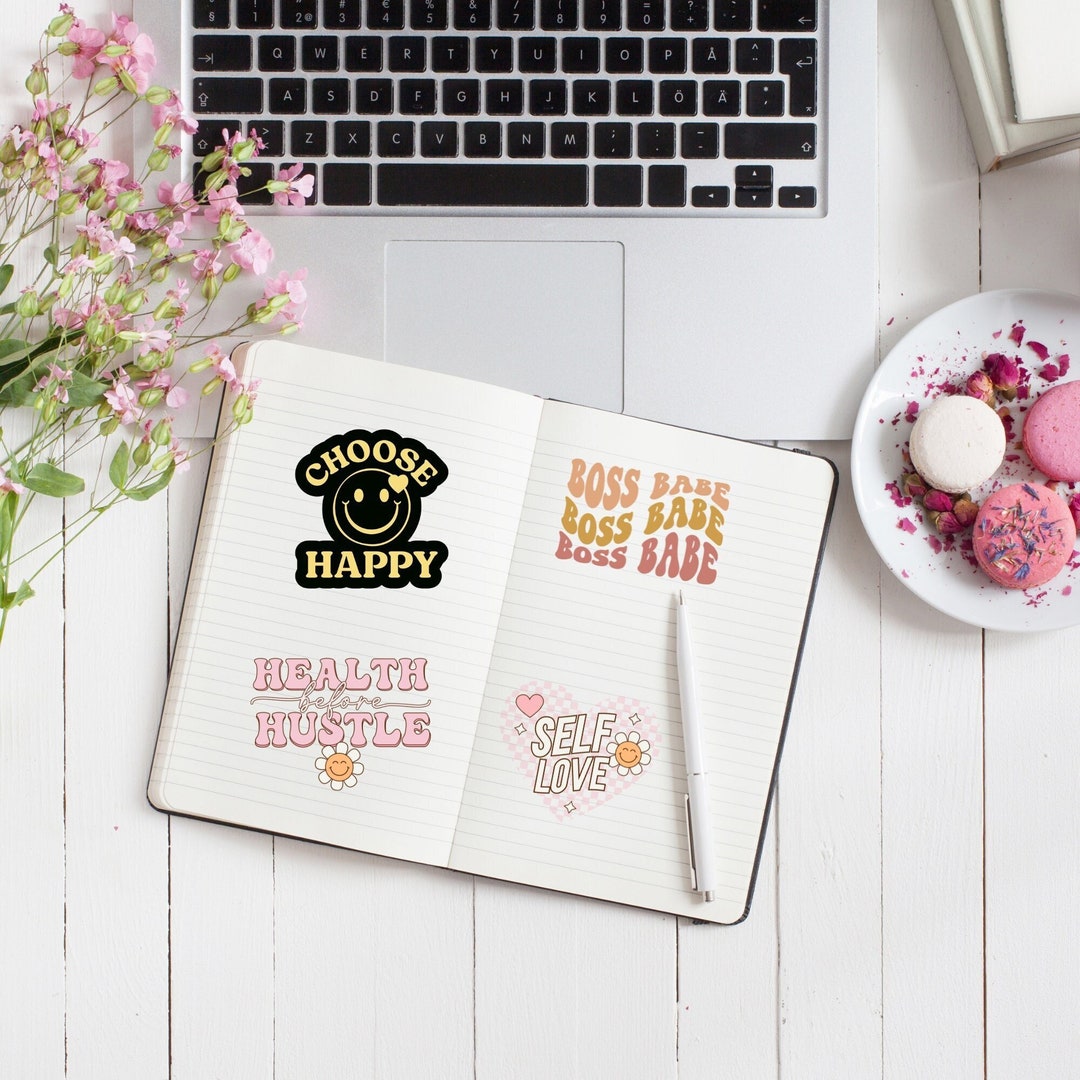 Positivity Stickers, Laptop Decals, Planner Stickers, Groovy Aesthetic ...