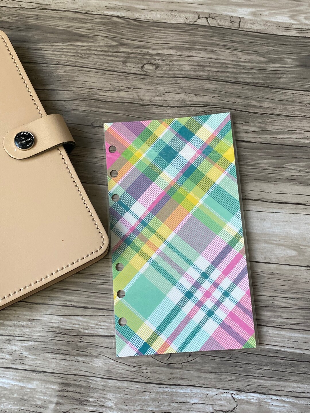 Spring Plaid Planner Dashboard, Planner Dashboard, A5, Personal Size ...