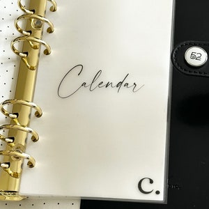 Custom Vellum Planner Dashboard, Personalized Planner Inserts, Calendar ...