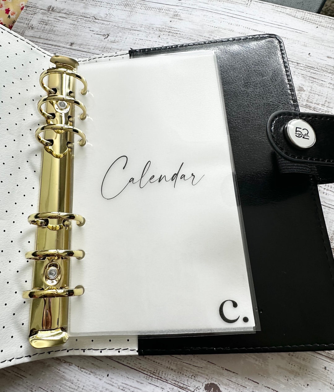 Custom Vellum Planner Dashboard, Personalized Planner Inserts, Calendar ...
