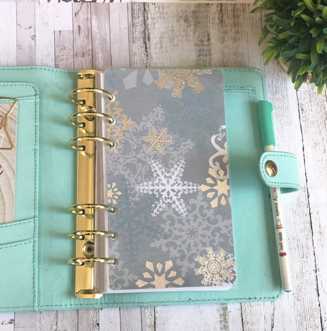 Silver Snowflakes Holiday Planner Dashboard, Planner Accessories ...