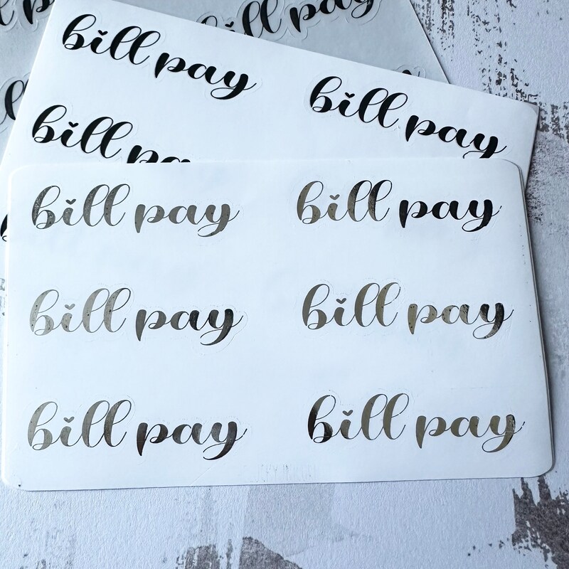 Bill Pay Stickers - Etsy
