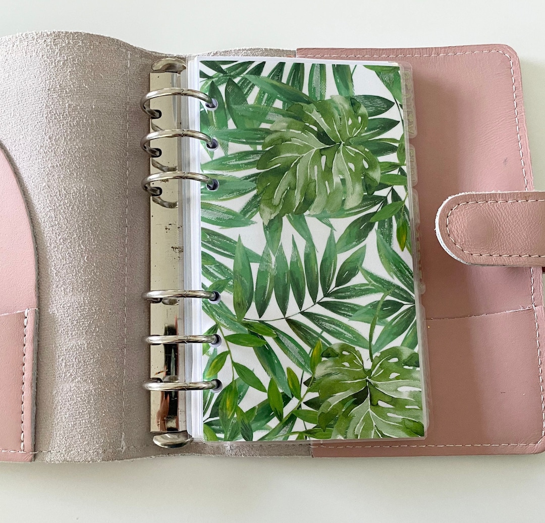 Palm Leaves Planner Dashboard, Personal Size, Pocket Size, Planner ...