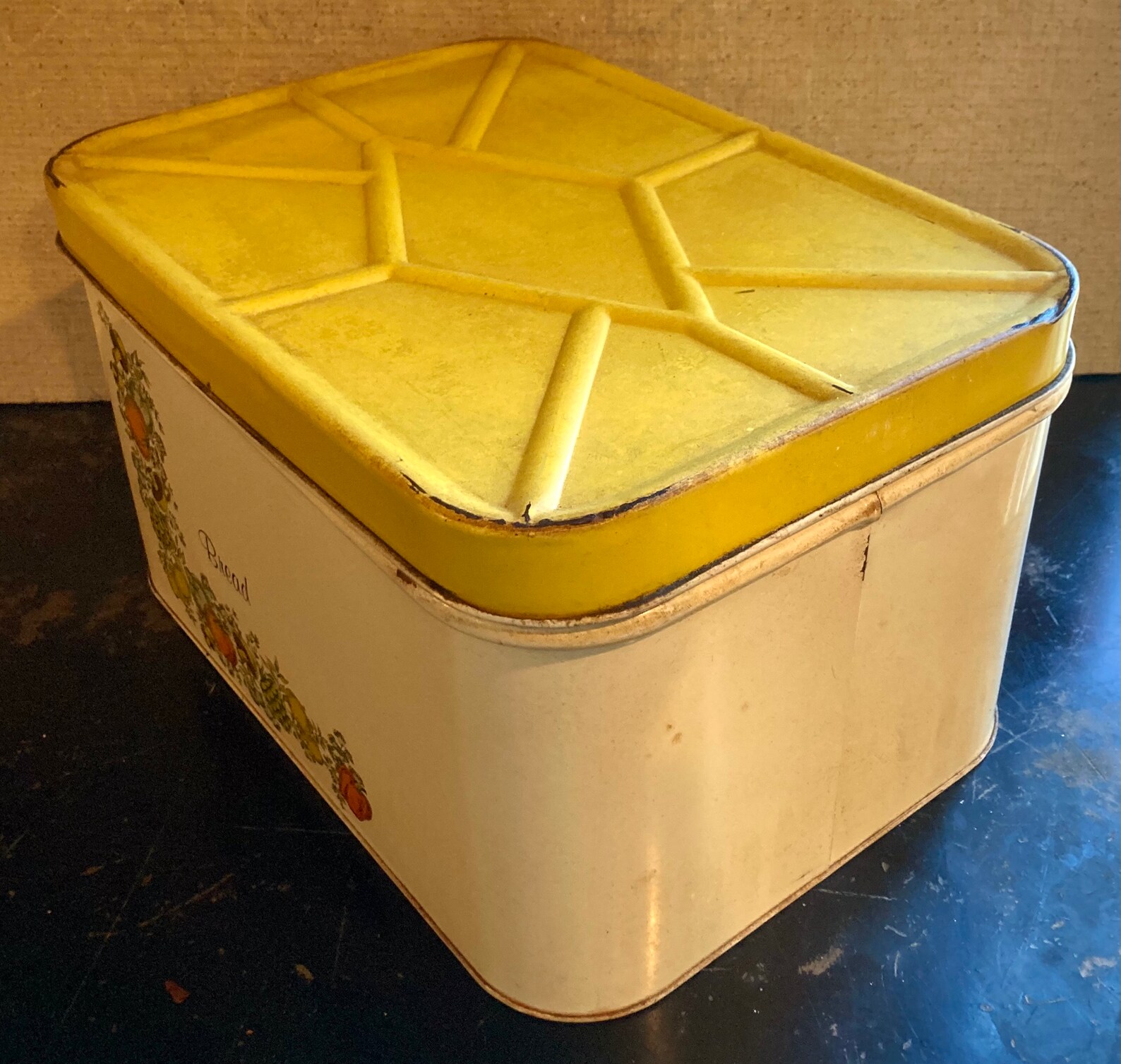 Vintage BREAD Box/vintage Cheinco Metal Bread Box/spice of Life Design ...