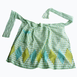 VINTAGE HALF APRON / Very Cute Vintage Sheer Fabric Handmade Half Apron ...