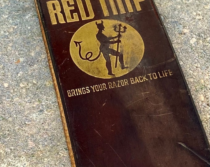 ANTIQUE LEATHER STROP / Antique Leather Razor Strop / Red Imp 700 ...