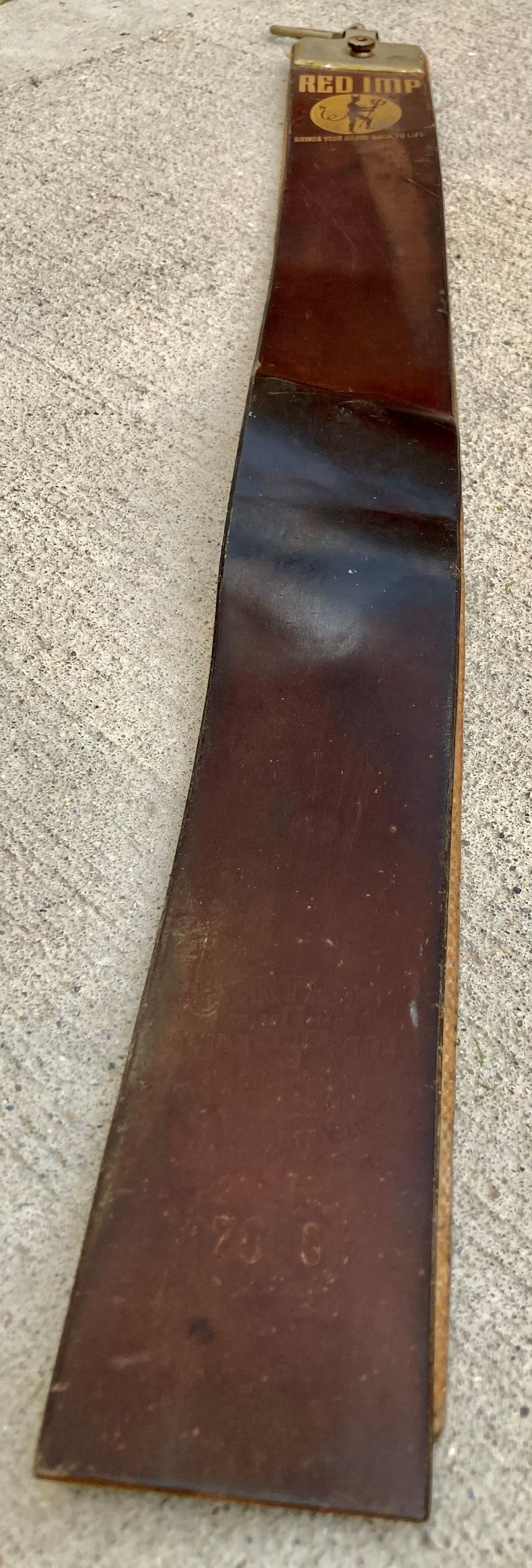 ANTIQUE LEATHER STROP / Antique Leather Razor Strop / Red Imp - Etsy